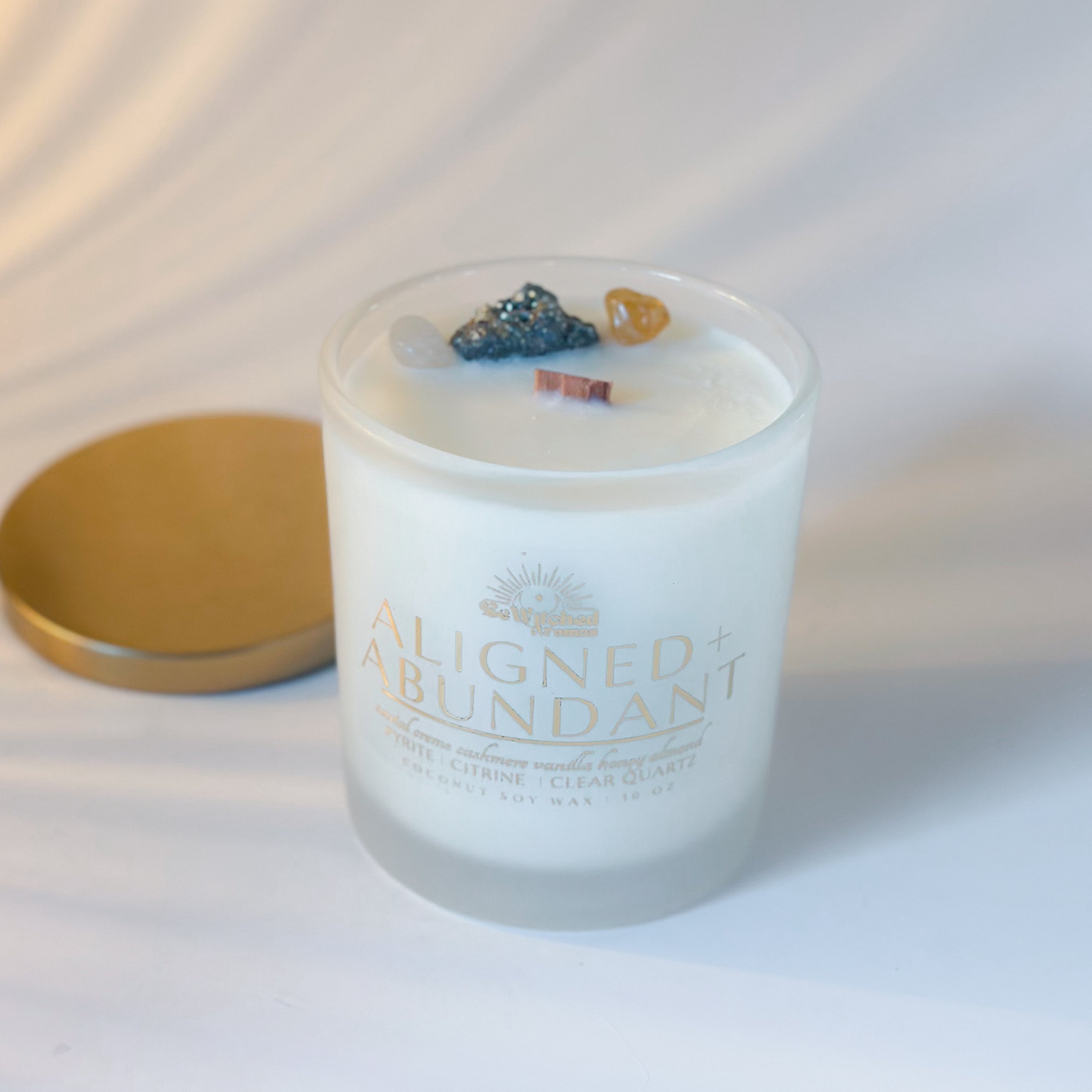 Aligned + Abundant - Intention Magic Crystal Candle – Bewitched Aromas