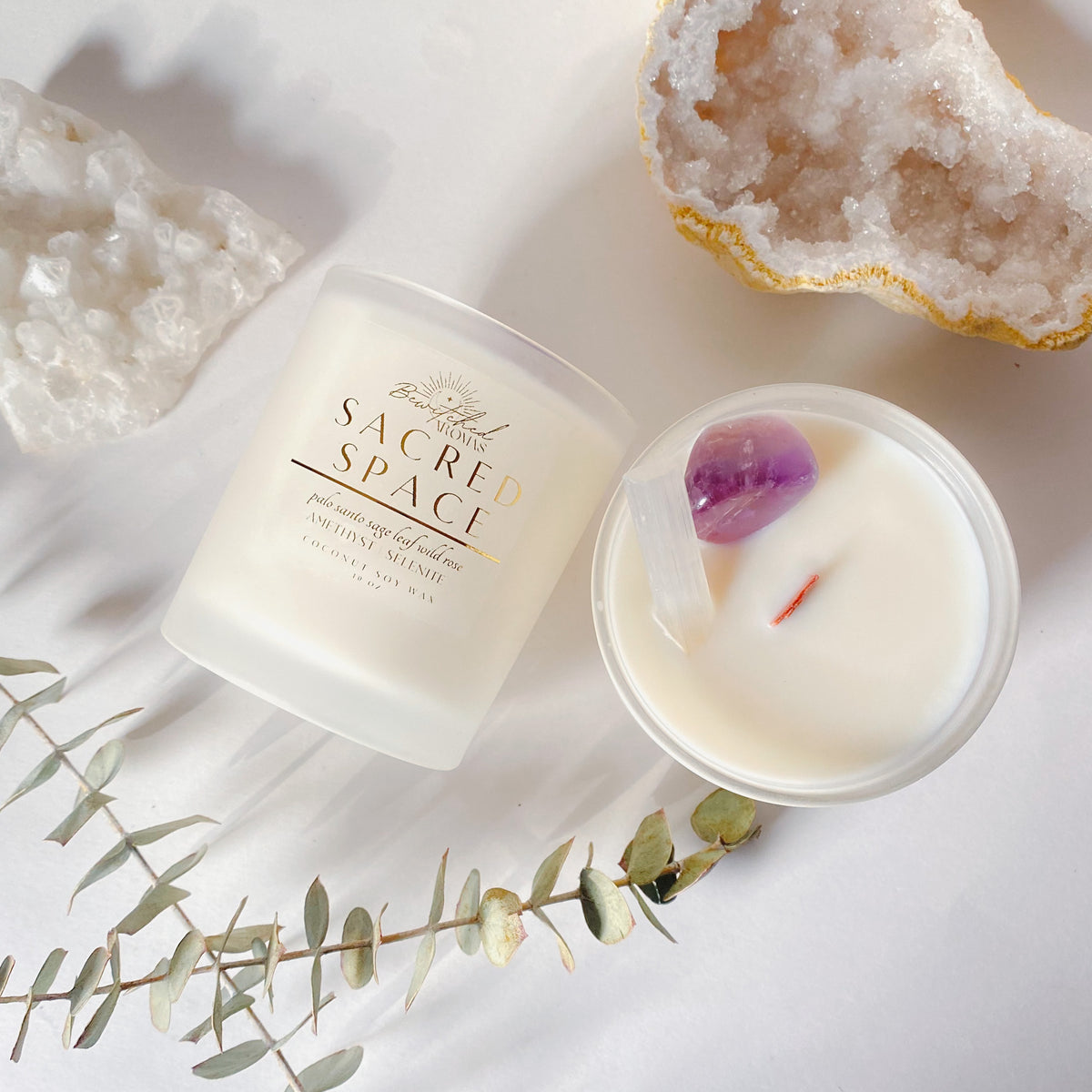 Sacred Space - Intention Magic Crystal Candle – Bewitched Aromas