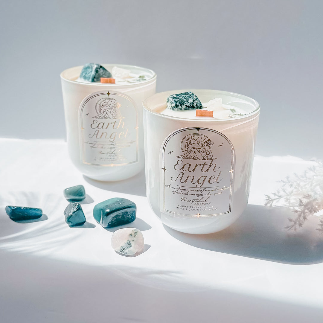 Earth Angel | 16 oz Luxury Crystal Candle – Bewitched Aromas